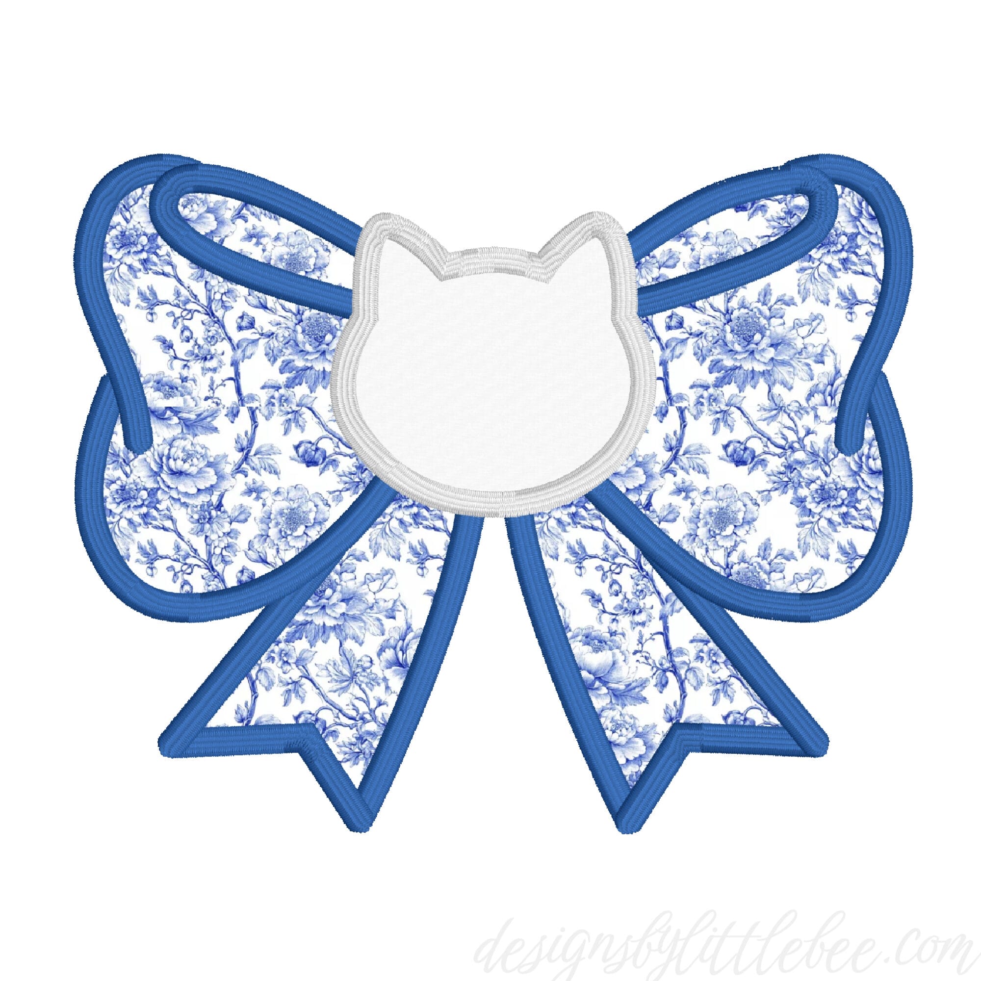 Cat Bow Applique - Designs by Little Bee