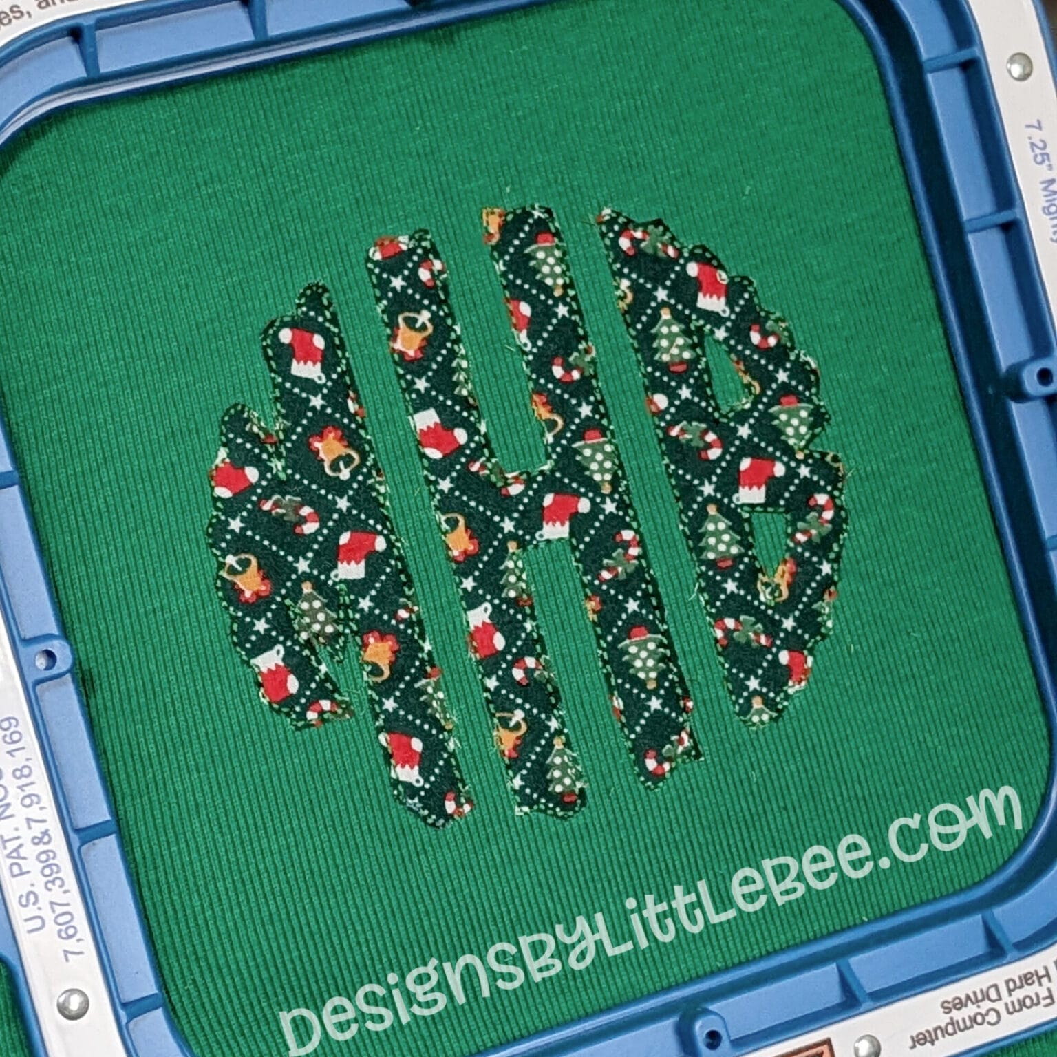 Scalloped Monogram Font - Raggy Applique - Designs by Little Bee